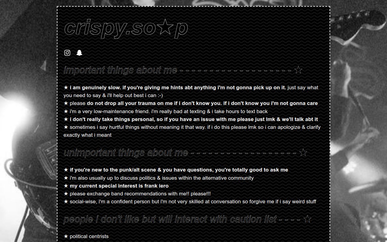 soap's revolutionarily amazing carrd